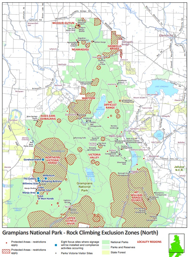 VL Update: New Maps from Parks Victoria | Save Grampians Climbing
