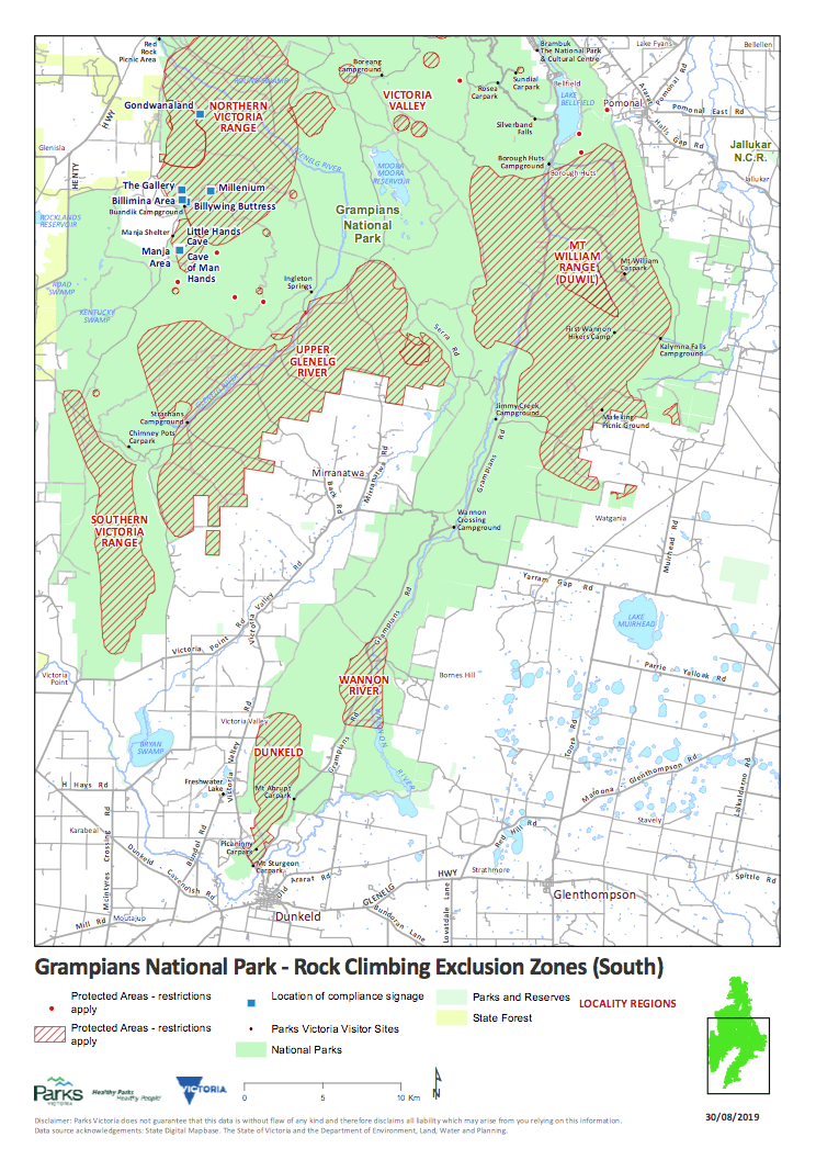 Closed Area Maps | Save Grampians Climbing